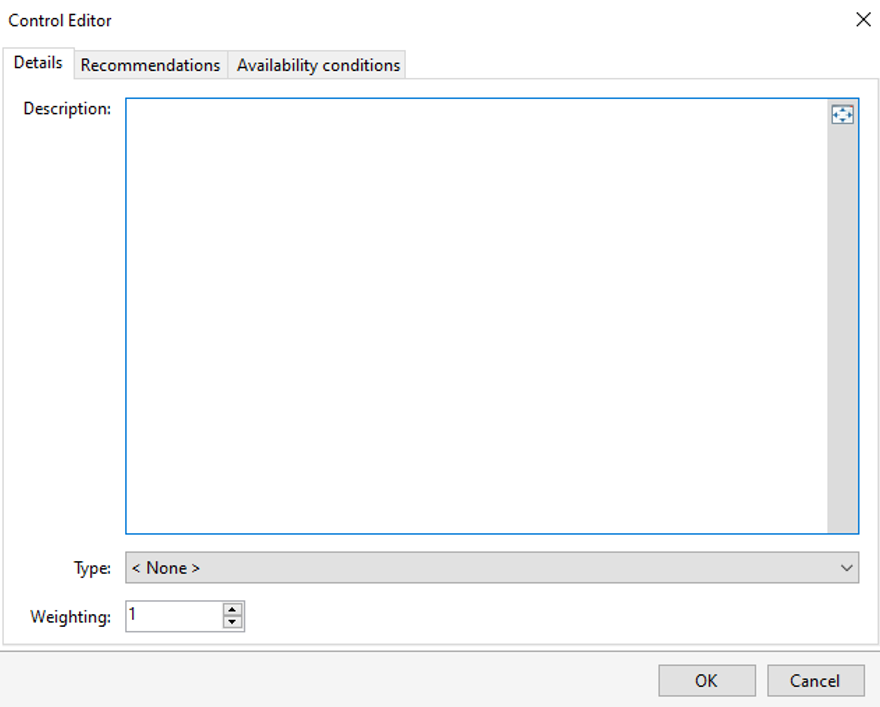 Adding a Control – Internal Audit MK