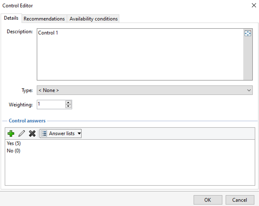 Adding a Control – Internal Audit MK