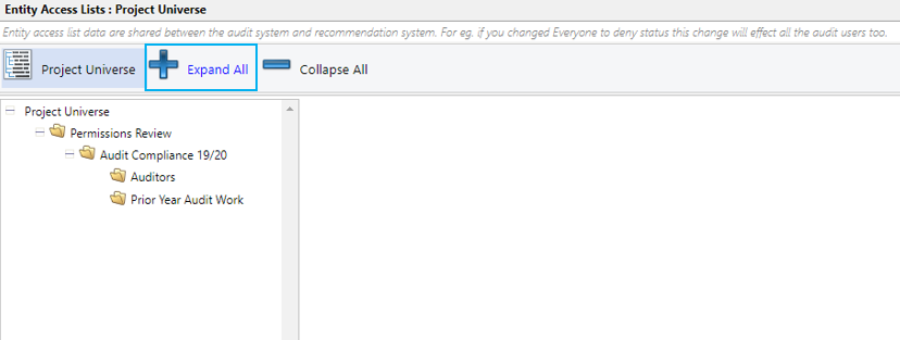 Accessing Entity Access Lists – Internal Audit MK