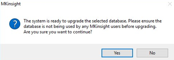 Upgrading and configuring the MKinsight Databases in MS SQL Server - Active Directory ...