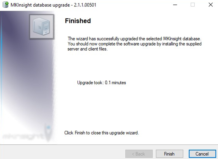 Upgrading and configuring the MKinsight Databases in MS SQL Server - Active Directory ...