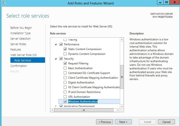 Appendix 2 – Installation & configuration of Web Service (IIS) - Standard Authentication ...